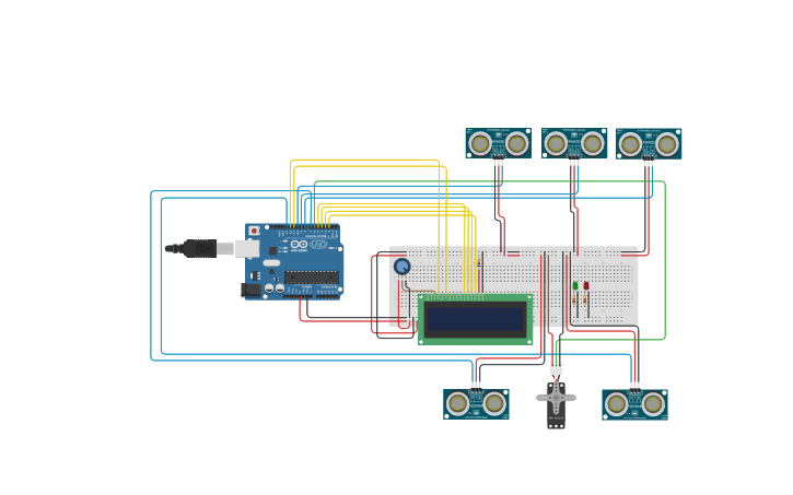 Circuit Design Car Parking System Using Arduino 1 Tinkercad