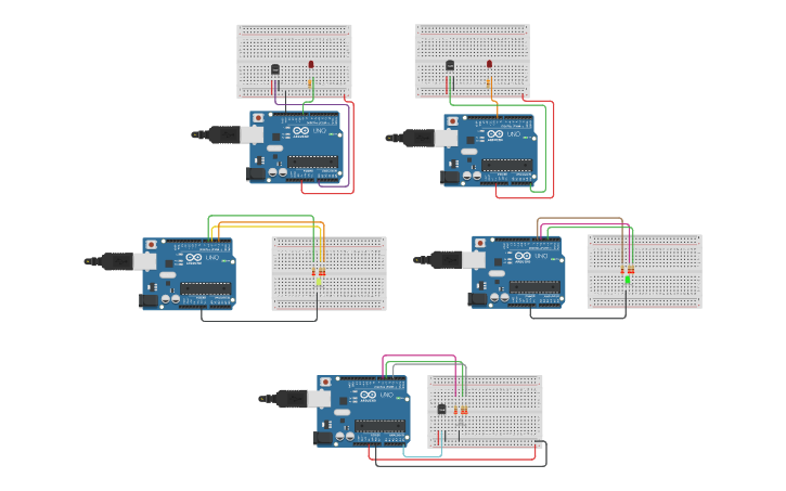 Circuit design Taller 1 - Sensor de temperatura y Led RGB - Tinkercad