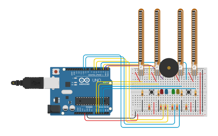Circuit design Flex Sensor | Tinkercad
