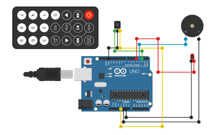 Circuit design Flame Sensor - Tinkercad
