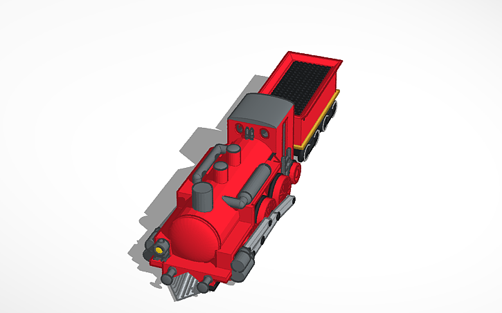 3D design custom steam train - Tinkercad