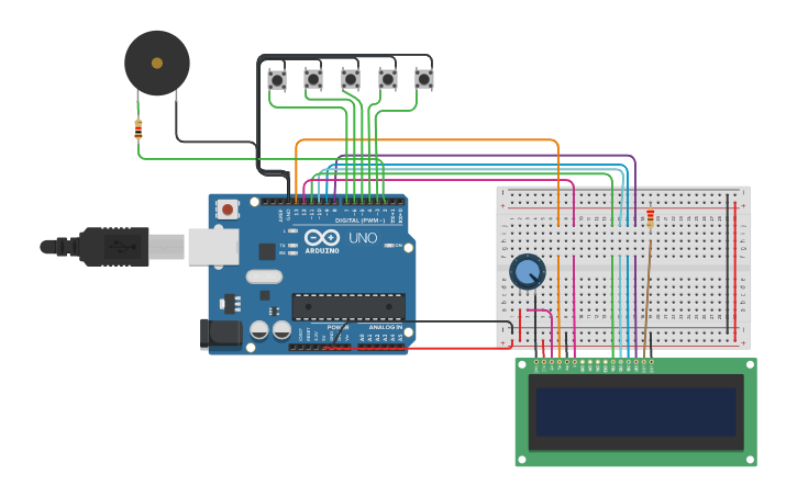Circuit design EVM - Tinkercad