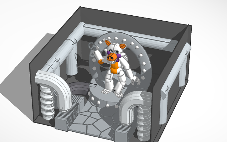 3d Design Lolbit On Stage For Lolbitsyt Tinkercad