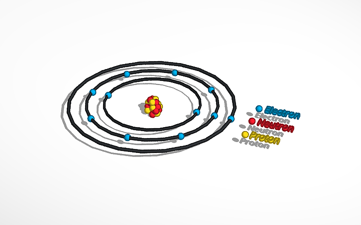 3D design Sodium atom - Tinkercad
