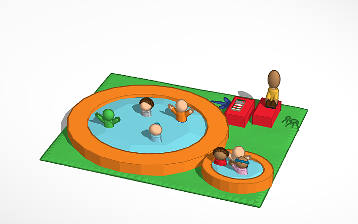 3D design pool night by girl sky | Tinkercad
