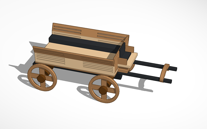 3D design Horse Cart - Tinkercad