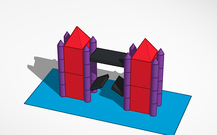 3D design Gonzalo bridge tower - Tinkercad
