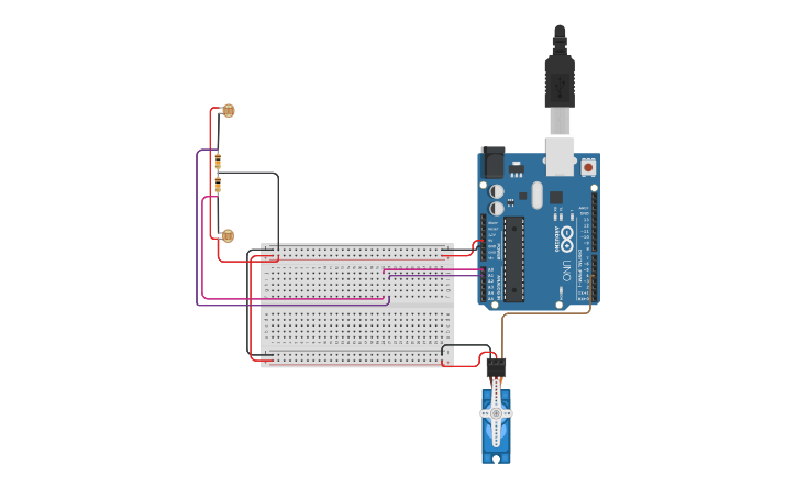 Circuit Design Solar Tracker 1 Servomotor 2 Ldr Grupo 1 Electronica