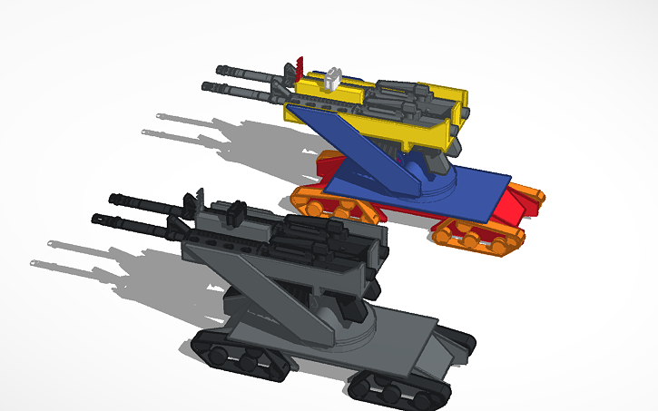 3D design RC Tank - Tinkercad