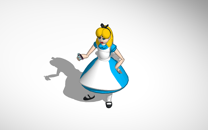 3D design Alice Liddel from Disneys Alice in Wonderland 1951 - Tinkercad