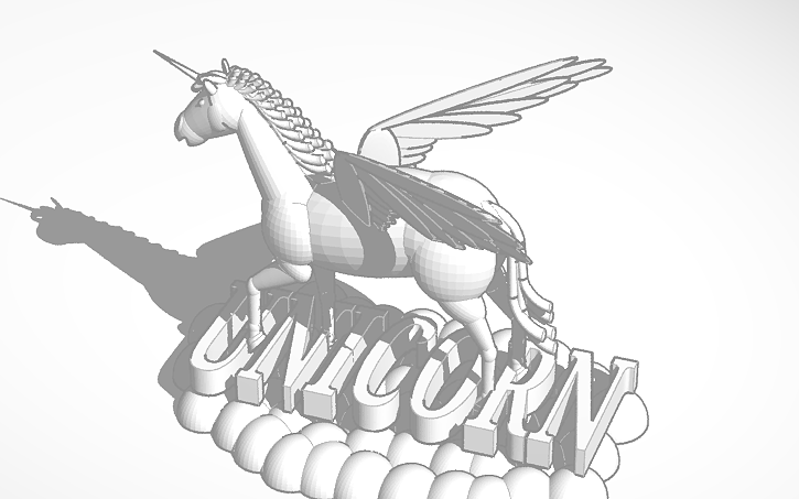 3D design Unicorn - Tinkercad