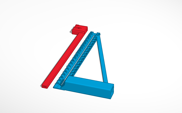 3D design height measuring Ruler - Tinkercad