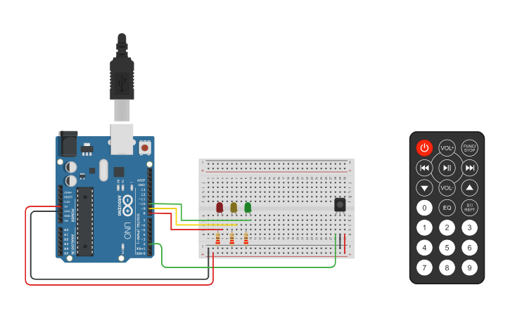 Circuit design IR Remote Ava | Tinkercad