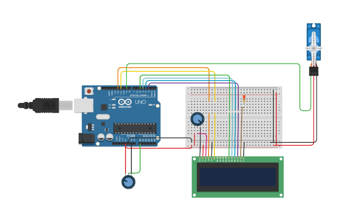 Circuit design SERVO -2 | Tinkercad