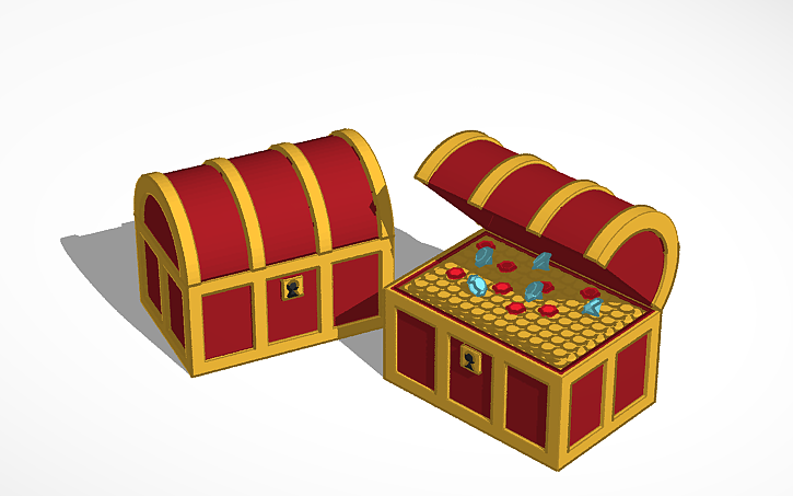 3D design TREASURE BOX - Tinkercad