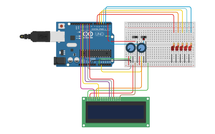 Circuit design Chenillard dans tout les sens - Tinkercad