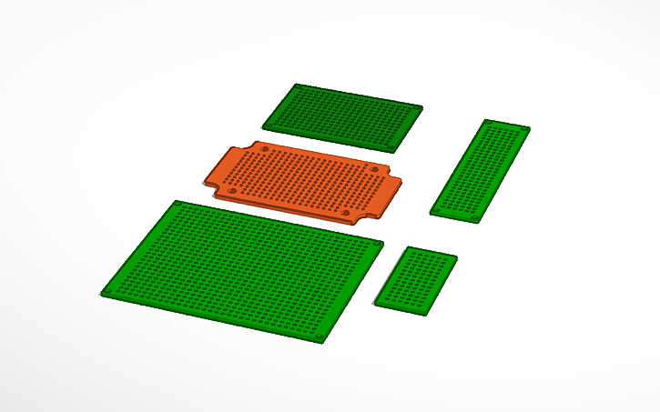 3D design Perforated PC Board - Tinkercad