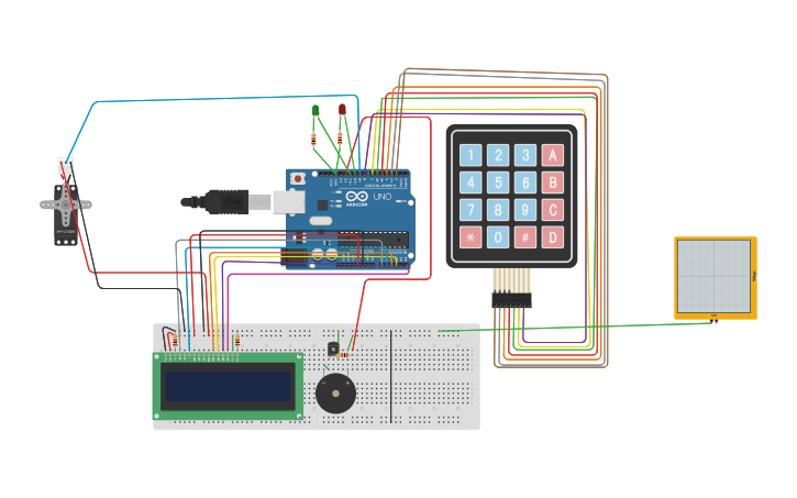 Circuit Design Copy Of Copy Of Password System Burglar Alarm Tinkercad