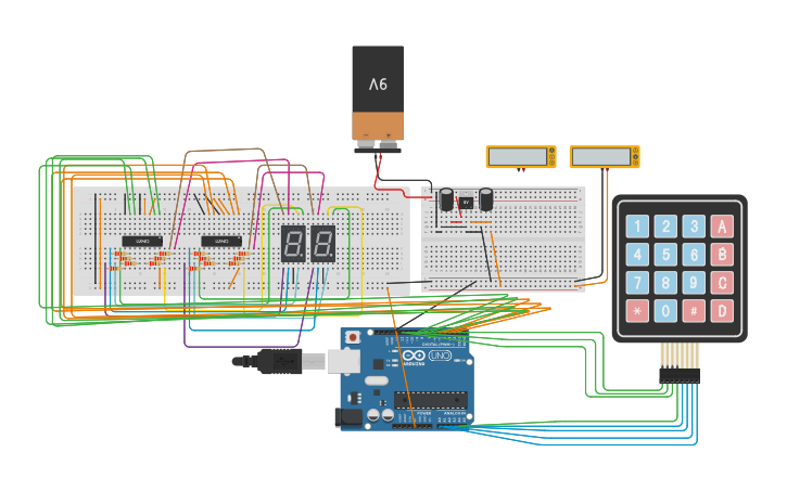 Circuit Design 7segment Cd4511 Tinkercad