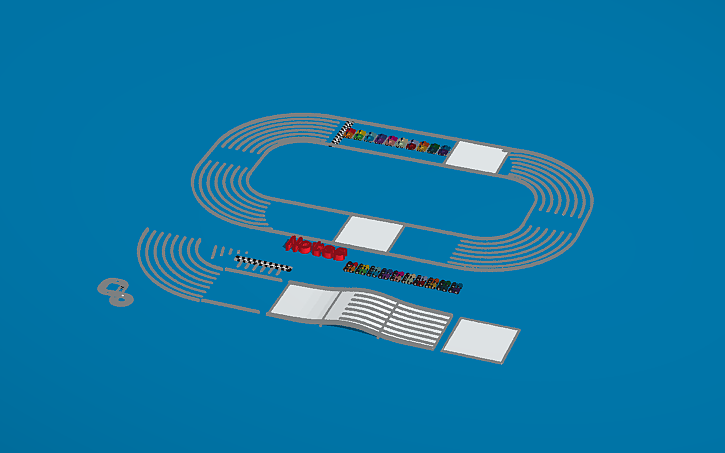 3D design Sim Lab Speedway v4 (Custom Tracks!) - Tinkercad