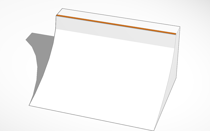 3D design Copy of Fingerboard Quarter pipe - Tinkercad