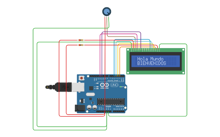 Circuit design Texto con movimiento | Tinkercad