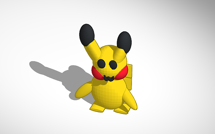 3D design pikachu | Tinkercad