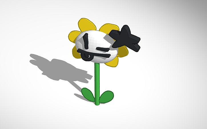 3D design flowey (trick) - Tinkercad