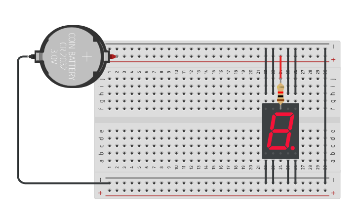 Circuit Design 7 Segment Display Tinkercad