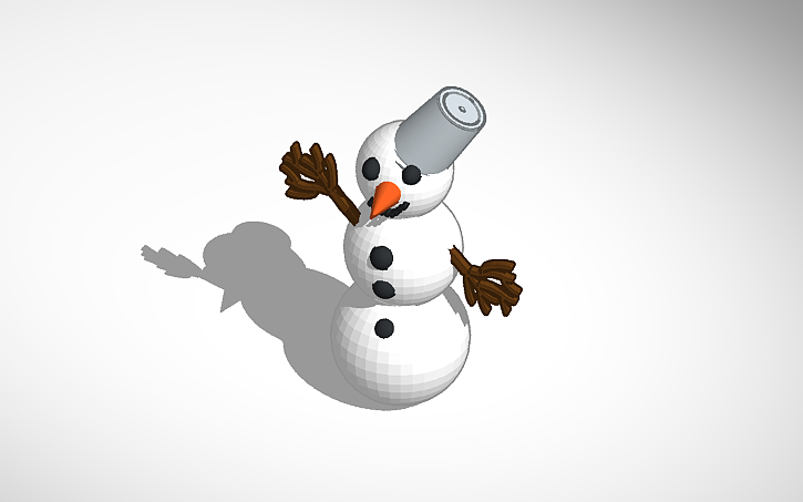 3D design snowman - Tinkercad