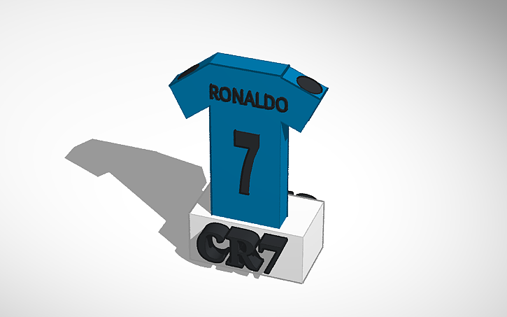 3D design Cristiano Ronaldo Uniform (Real Madrid)(Blue) - Tinkercad