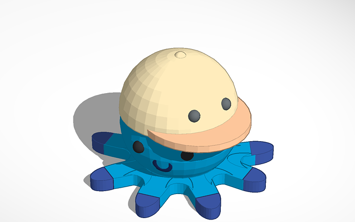 3D design (middle) Baby Octopus - Tinkercad