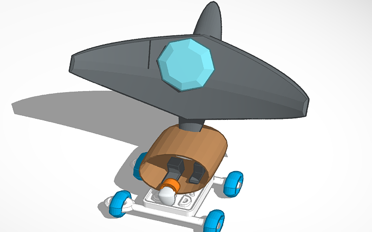 3D design Lunar Buggy 2 with satellite - Tinkercad