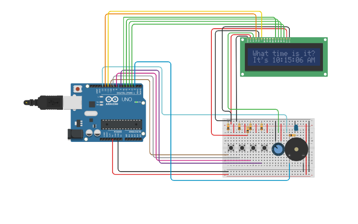 Circuit Design Digital Alarm Clock Tinkercad