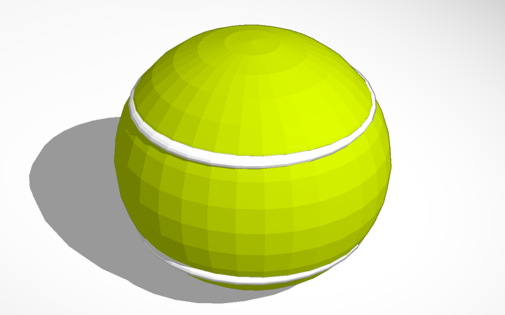 3D design tennis ball - Tinkercad
