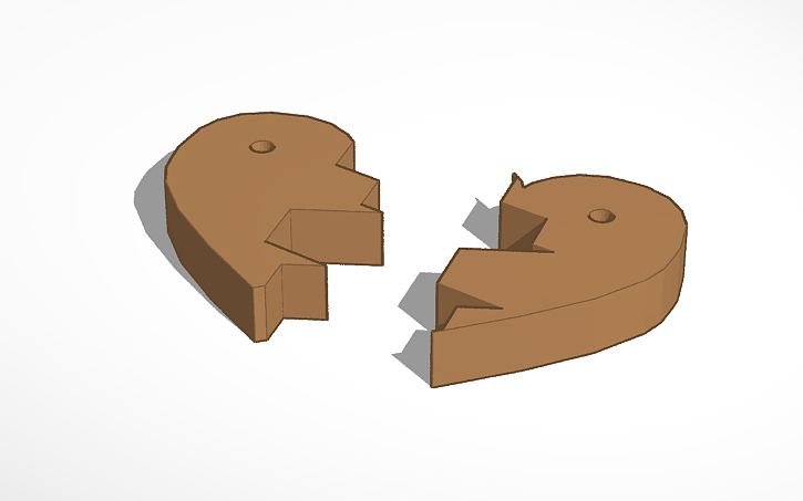 3D design broken heart | Tinkercad
