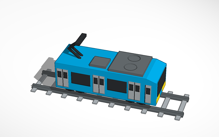 3D design A Train on Tracks - Tinkercad