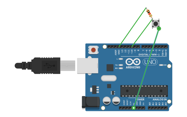 Circuit design P2. Button without Pullup | Tinkercad Circuit design P2. Button without Pullup | Tinkercad