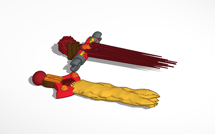 3D design magma swords - Tinkercad