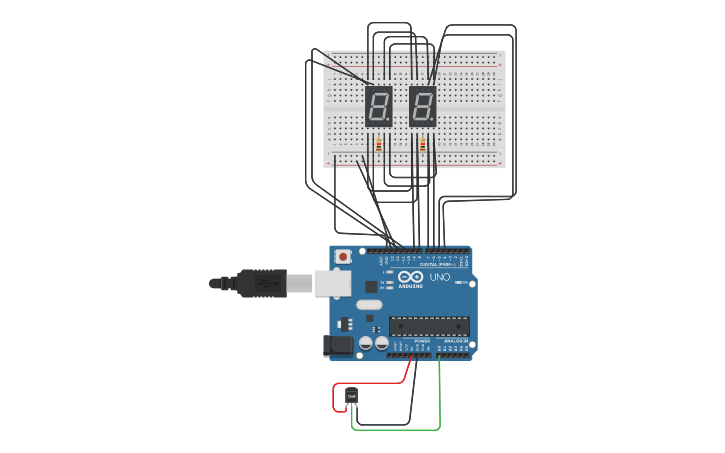 Circuit Design Lab 5 Challenging Task 19bec1269 Tinkercad