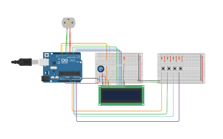 Circuit design SteeringEngineByButtons - Tinkercad