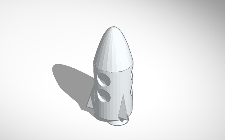 3D design Simple Rocket 1 | Tinkercad