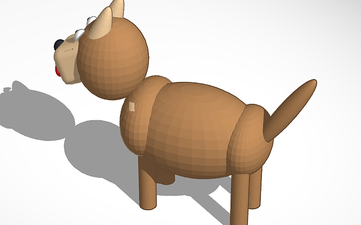 3D design Animal project for 6th #2 Dog | Tinkercad