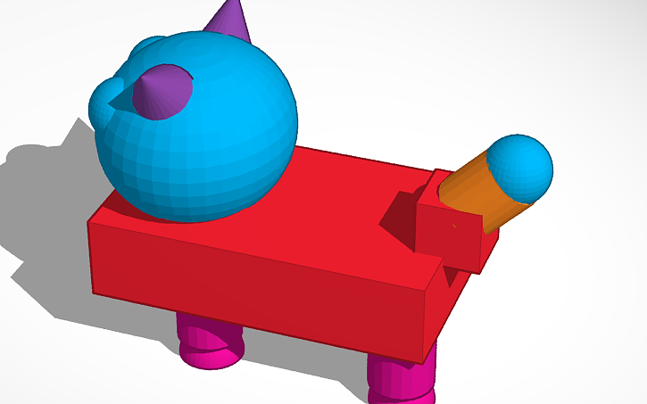 3D design cat - Tinkercad
