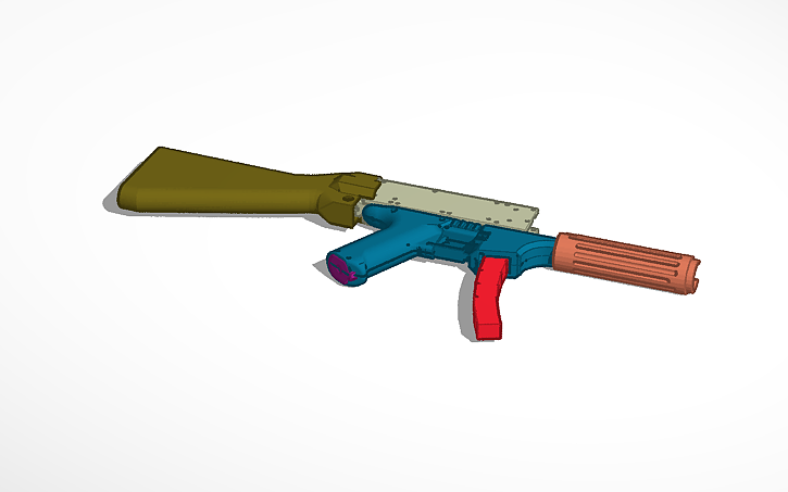 3D design MP5 AEG - Tinkercad