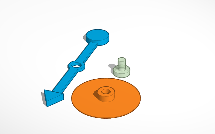 3D design basic game spinner - Tinkercad