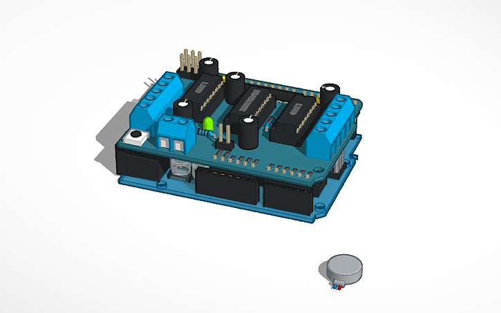 3D design motor driver - Tinkercad