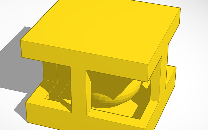 3d Design сфера у кубі Tinkercad