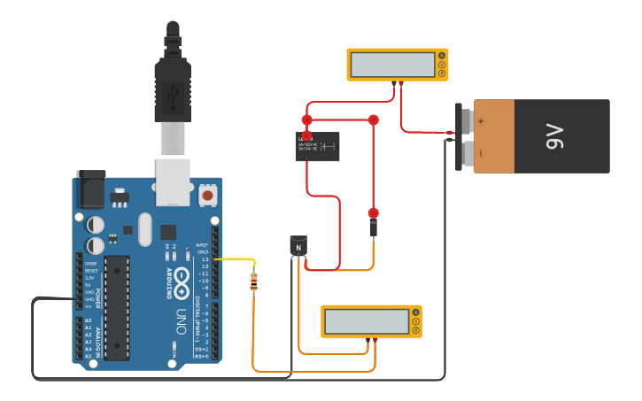 Circuit design Relé controlado por Arduino - Tinkercad
