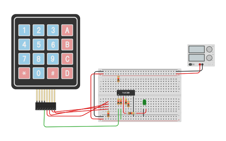 Circuit Design Digital Lock Tinkercad